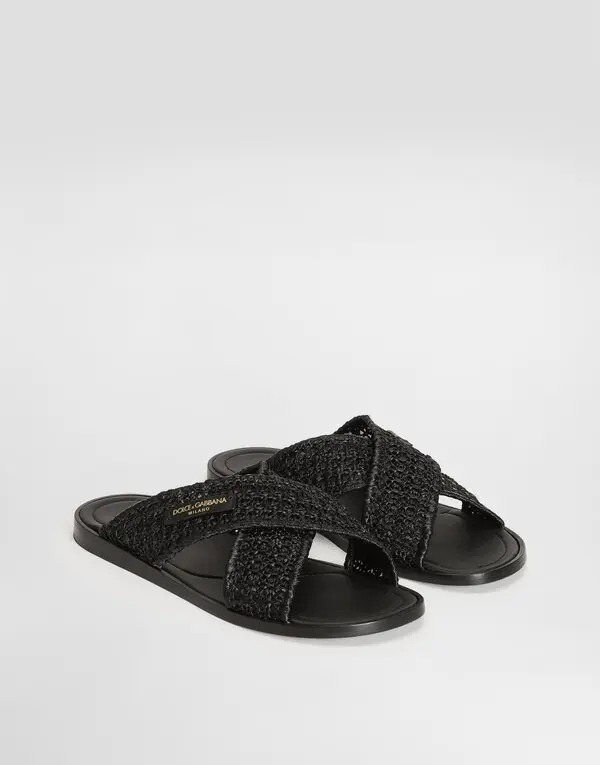 Dolce & Gabbana Split And Nappa Leather Sandals - Black