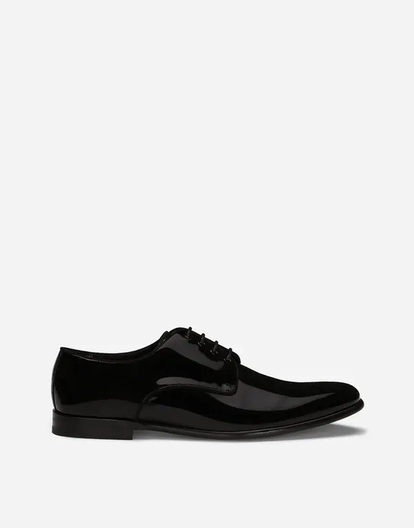 Dolce & Gabbana Calfskin Derby Shoes Lace-ups Leather - Black