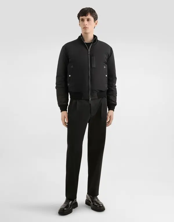 Dolce & Gabbana Padded Satin Jacket Coats And Jackets - Black
