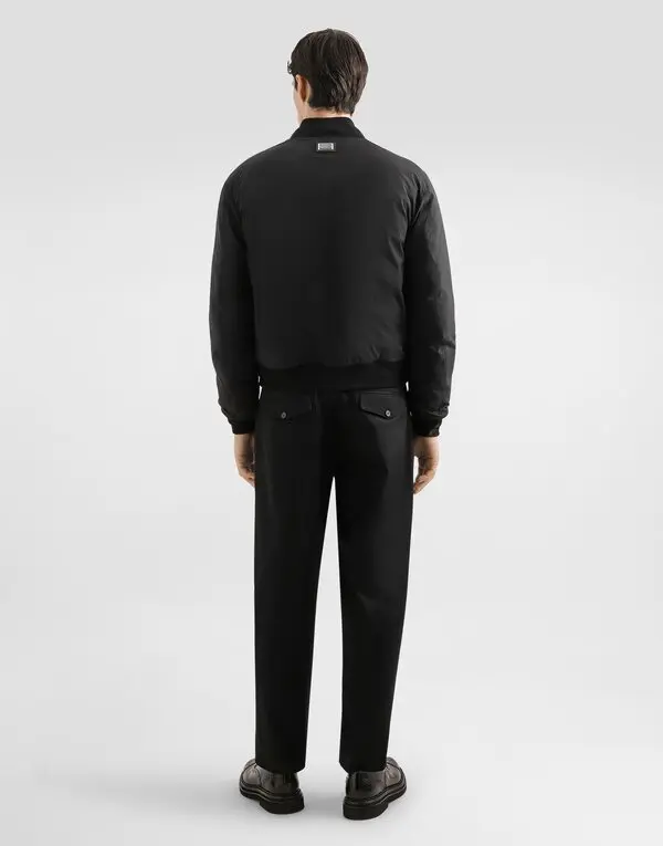 Dolce & Gabbana Padded Satin Jacket Coats And Jackets - Black