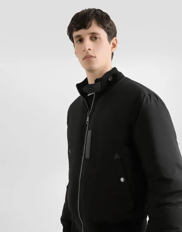 Dolce & Gabbana Padded Satin Jacket Coats And Jackets - Black