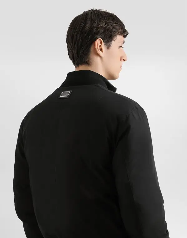 Dolce & Gabbana Padded Satin Jacket Coats And Jackets - Black
