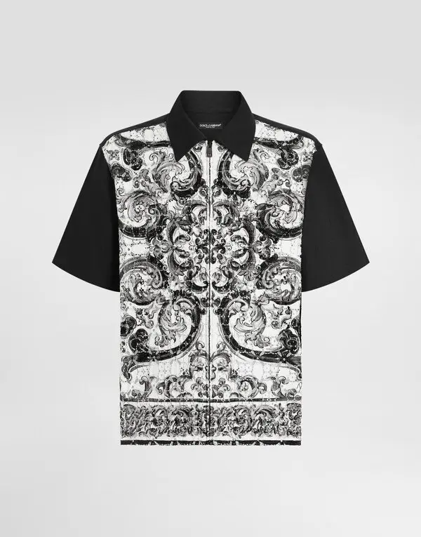Dolce & Gabbana Majolica-print Hawaii Crochet Lace Shirt Shirts - Multicolor