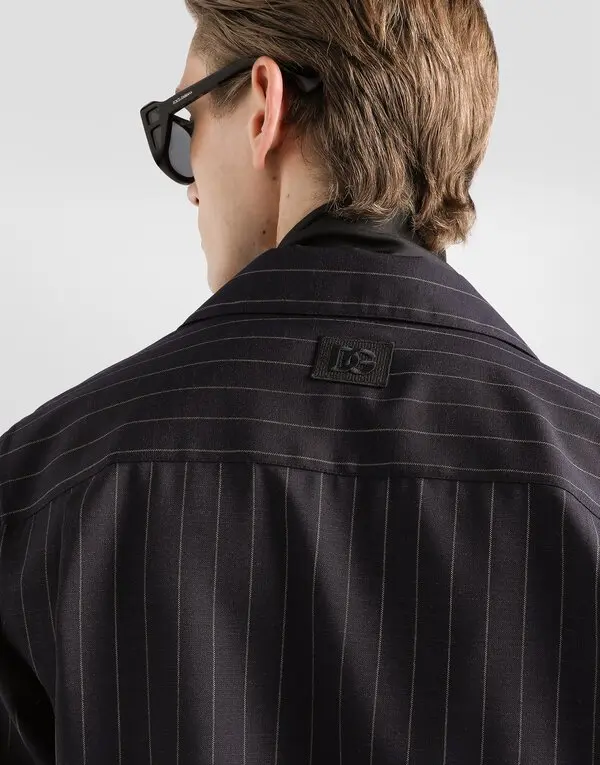 Dolce & Gabbana Pinstripe Wool Shirt Shirts Multi-colored