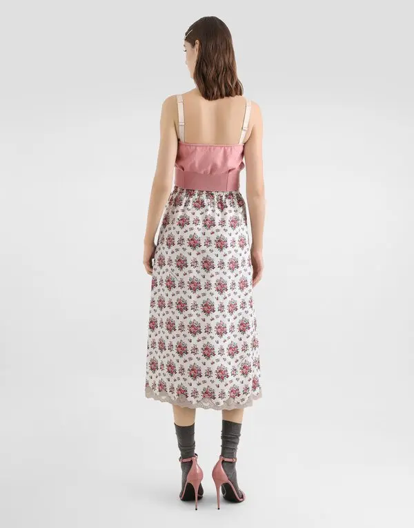 Dolce & Gabbana Floral Print Midi Skirt