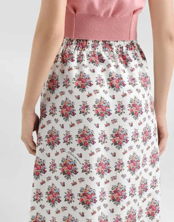 Dolce & Gabbana Floral Print Midi Skirt