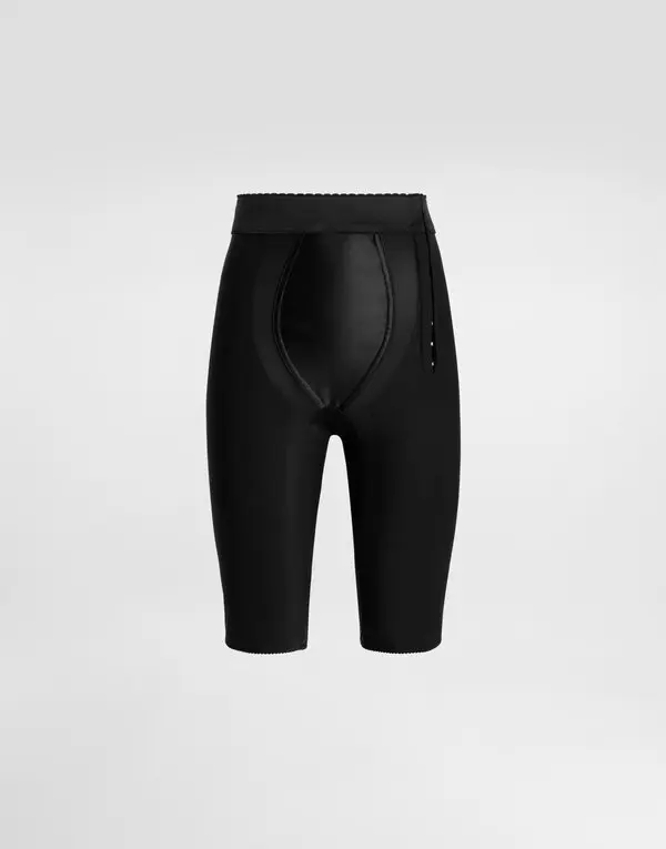 Dolce & Gabbana Stretch Satin Bike Shorts Pants And Shorts - Black