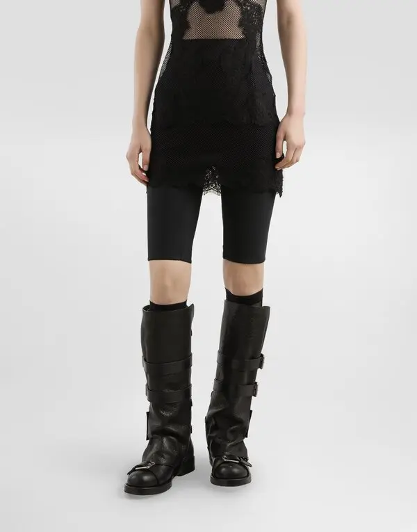 Dolce & Gabbana Stretch Satin Bike Shorts Pants And Shorts