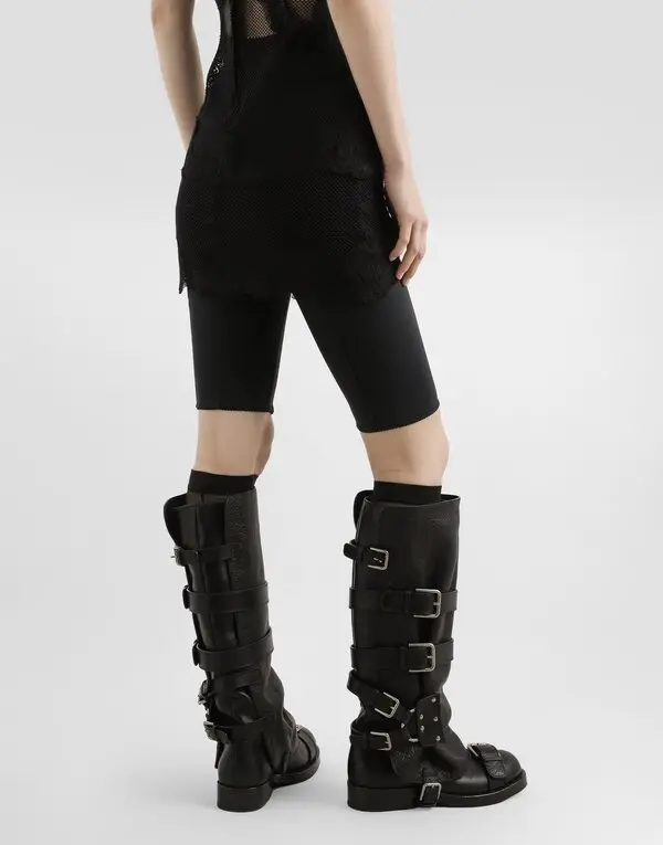 Dolce & Gabbana Stretch Satin Bike Shorts Pants And Shorts