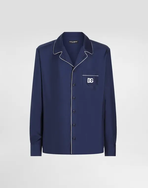 Dolce & Gabbana Camicia Shirts Silk - Blue