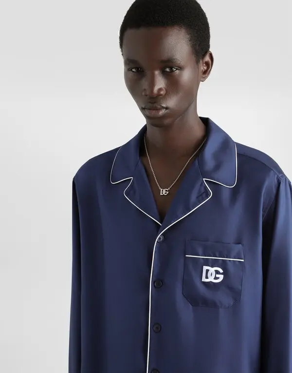 Dolce & Gabbana Camicia Shirts Silk - Blue