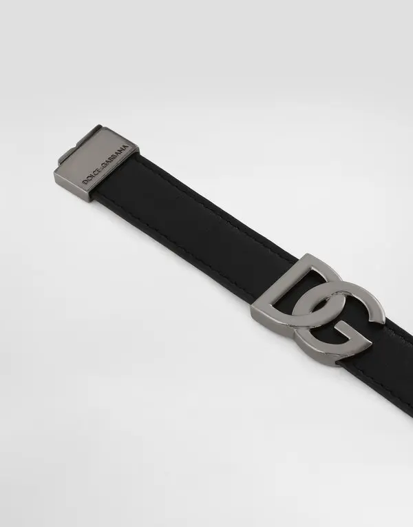 Dolce & Gabbana Calfskin Bracelet With Dg Logo