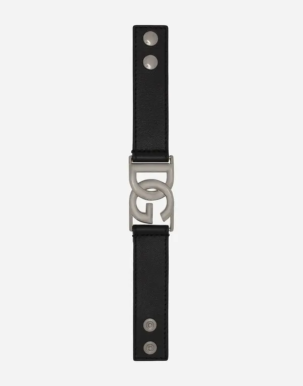 Dolce & Gabbana Calfskin Bracelet With Dg Logo