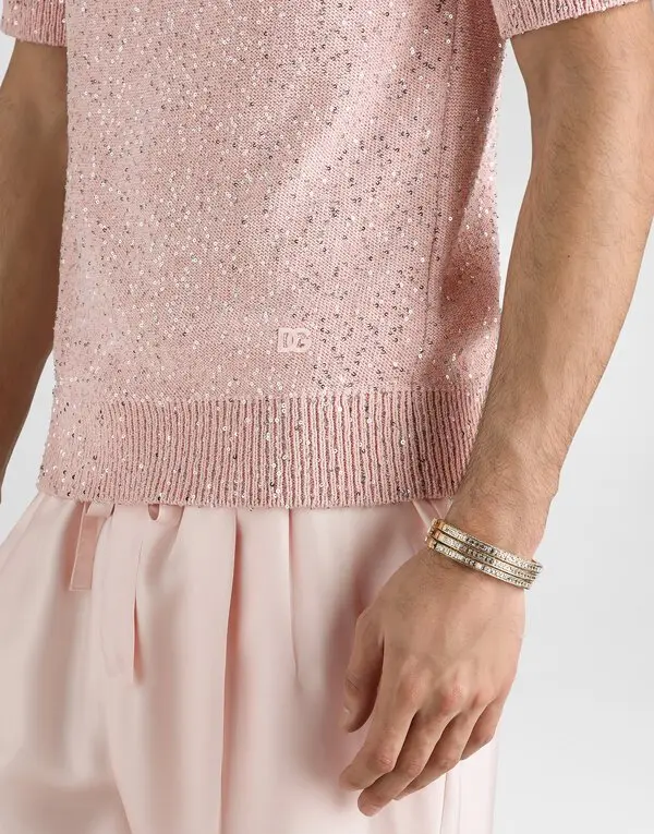 Dolce & Gabbana Polo M/c Sweaters And Cardigans - Pink