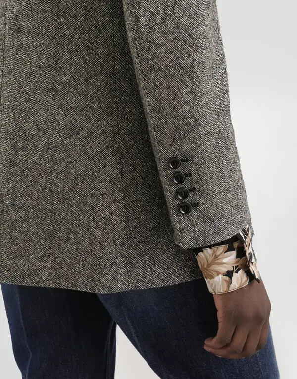 Dolce & Gabbana Single-breasted Jacket In Dotted Wool Blazers