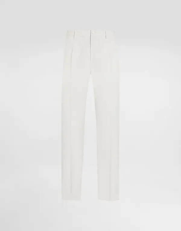Dolce & Gabbana Wool Poplin Trousers - Beige