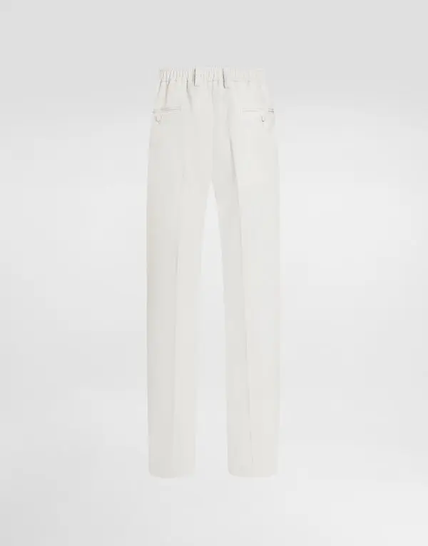 Dolce & Gabbana Wool Poplin Trousers - Beige