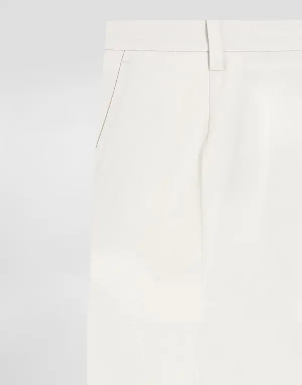 Dolce & Gabbana Wool Poplin Trousers - Beige