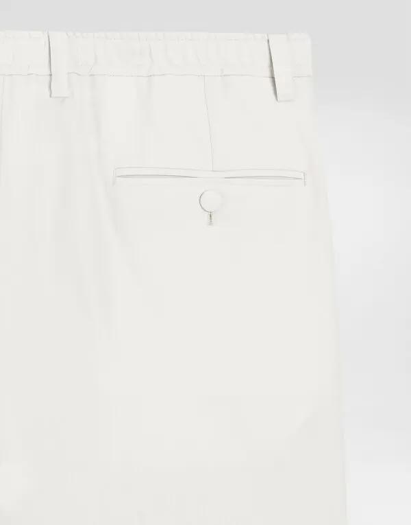 Dolce & Gabbana Wool Poplin Trousers - Beige
