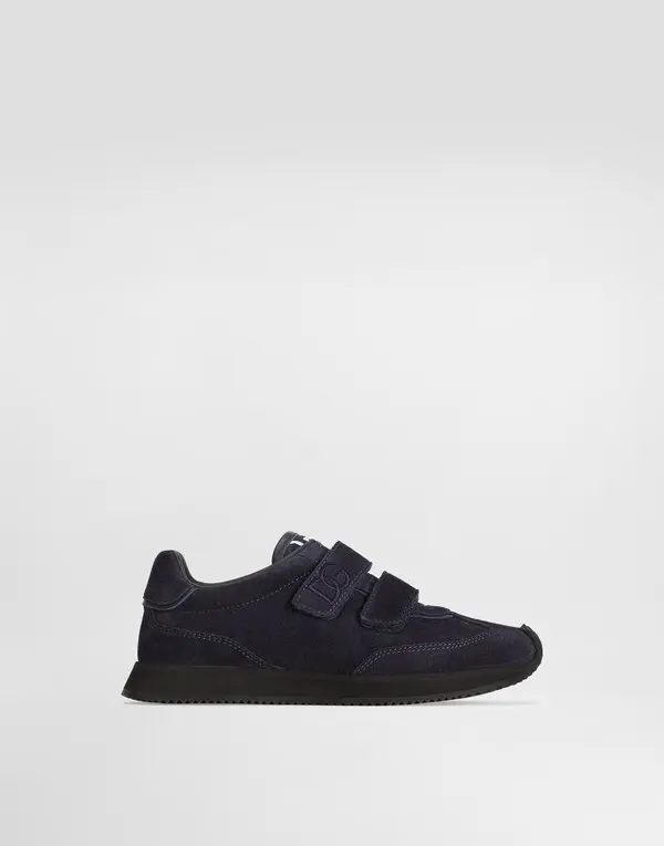Dolce & Gabbana Dg Cushion Sneakers In Split Leather - Blue