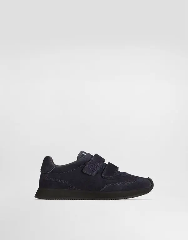 Dolce & Gabbana Dg Cushion Sneakers In Split Leather - Blue