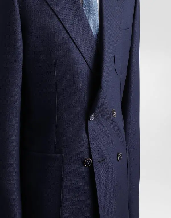 Dolce & Gabbana Double-breasted Linen Jacket Suits And Blazers