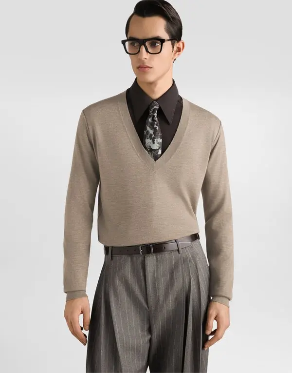 Dolce & Gabbana Cashmere Short-sleeve Pullover - Beige