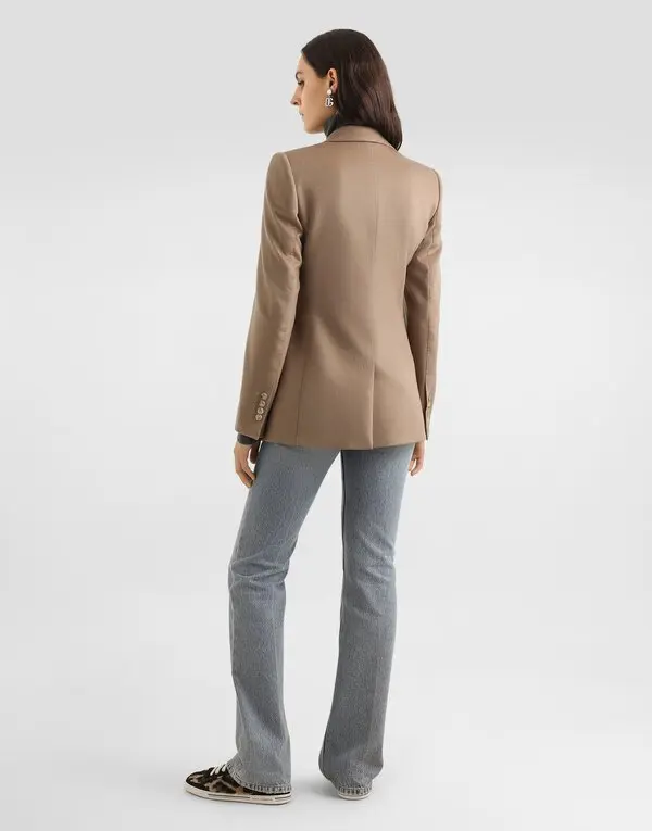 Dolce & Gabbana Double-breasted Jacket In Cashmere Drap Blazers