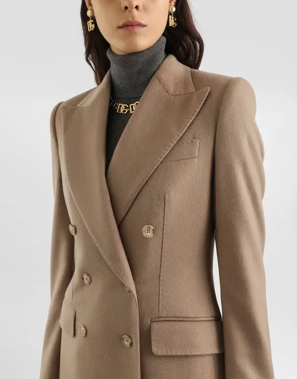 Dolce & Gabbana Double-breasted Jacket In Cashmere Drap Blazers