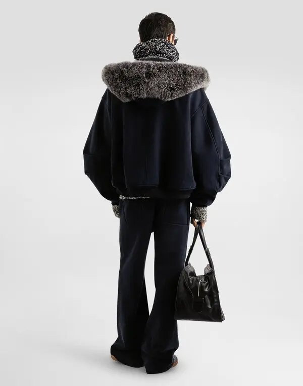 Dolce & Gabbana Cotton Trousers With Double Pleats - Black