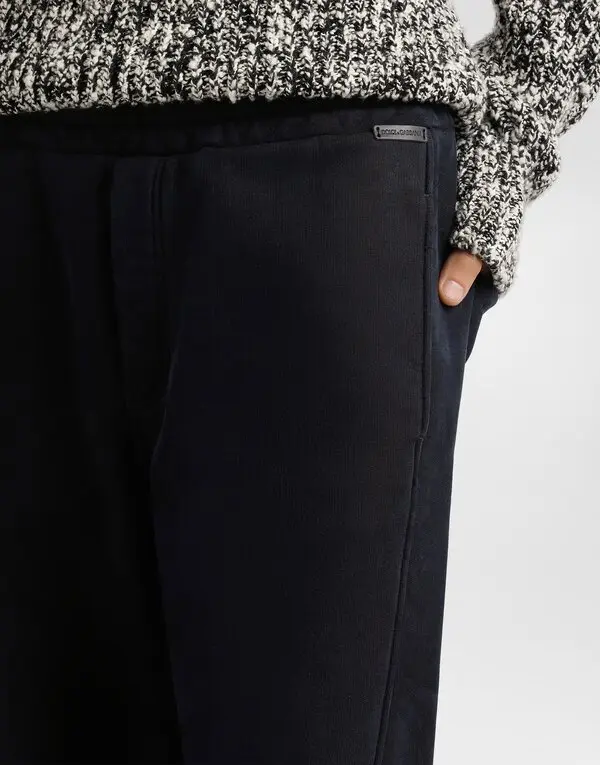 Dolce & Gabbana Cotton Trousers With Double Pleats - Black
