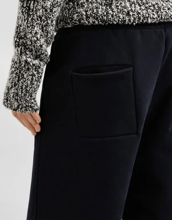 Dolce & Gabbana Cotton Trousers With Double Pleats - Black