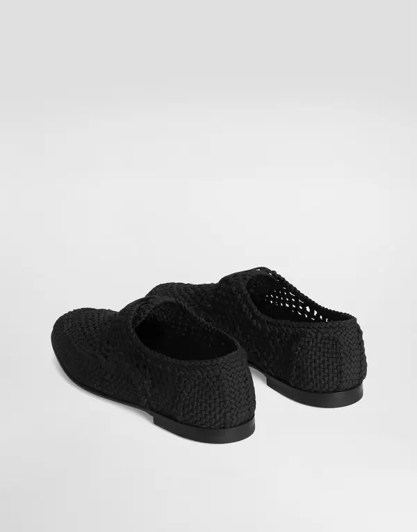 Dolce & Gabbana Woven Derby Shoes - Black