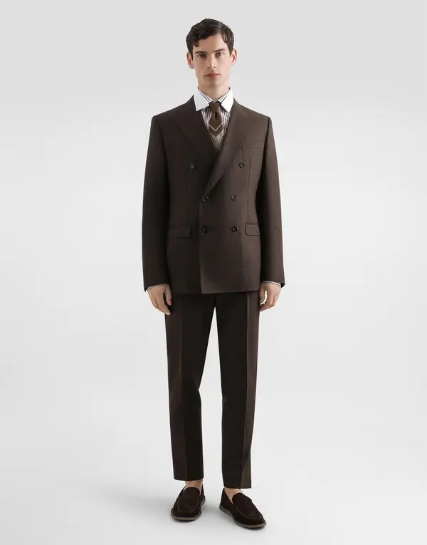Dolce & Gabbana Double-breasted Taormina Wool Jacket Suits And Blazers Beige