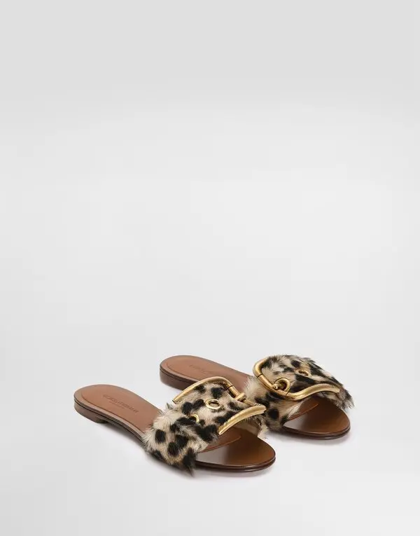 Dolce & Gabbana Leo- Flat Slippers Slides And Mules