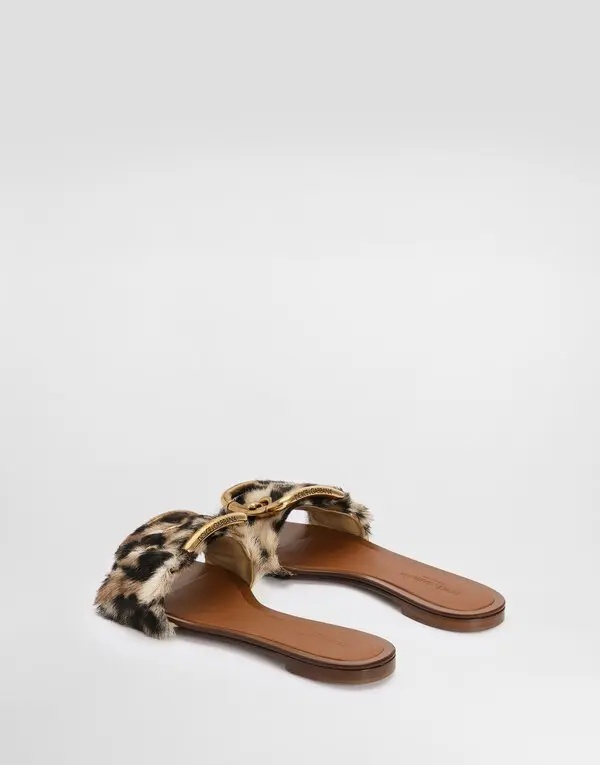 Dolce & Gabbana Leo- Flat Slippers Slides And Mules