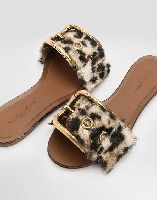 Dolce & Gabbana Leo- Flat Slippers Slides And Mules