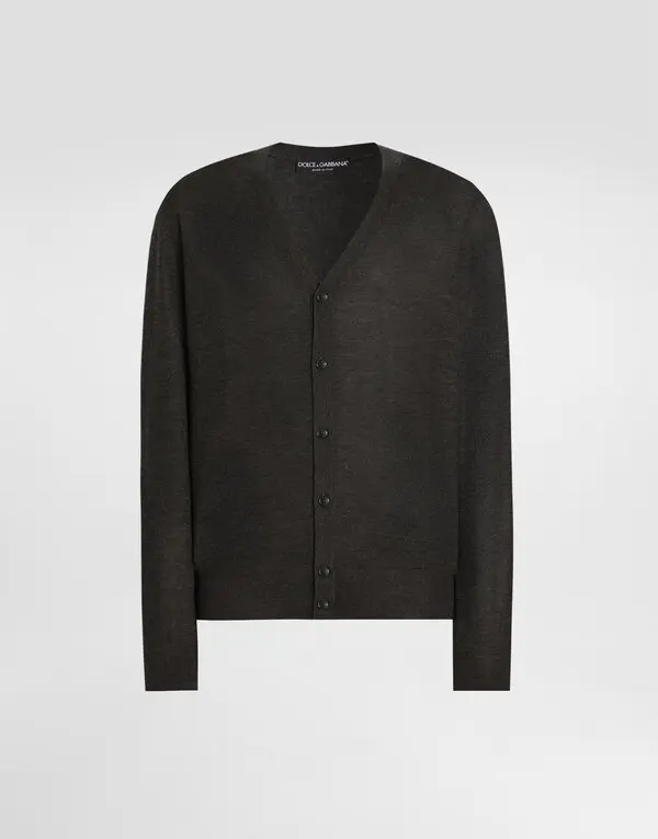 Dolce & Gabbana Cashmere Cardigan With Buttons - Grey