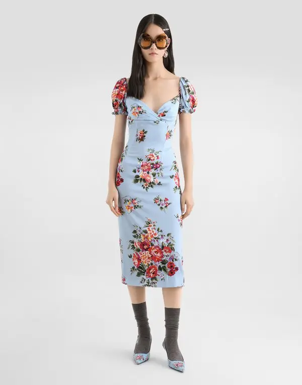 Dolce & Gabbana Floral Print Midi Dress
