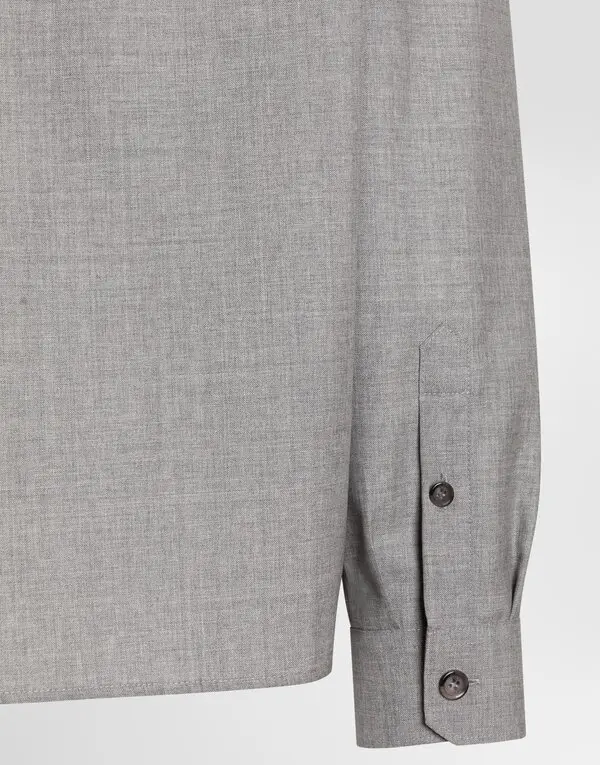 Dolce & Gabbana Wool Shirt Shirts Gray