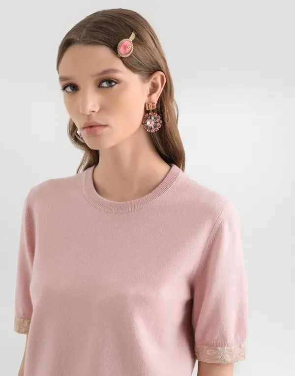 Dolce & Gabbana Cashmere Pullover Sweaters And Cardigans - Pink