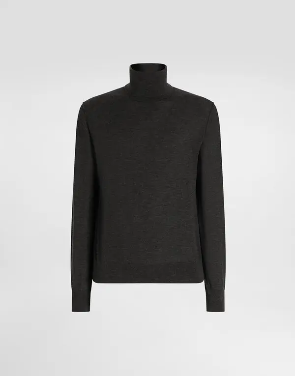 Dolce & Gabbana Cashmere Turtleneck Pullover Sweaters And Cardigans Gray