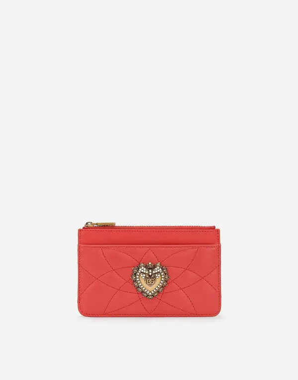 Dolce & Gabbana Medium Devotion Card Holder Wallets And Small Leather Goods Leather - Orange