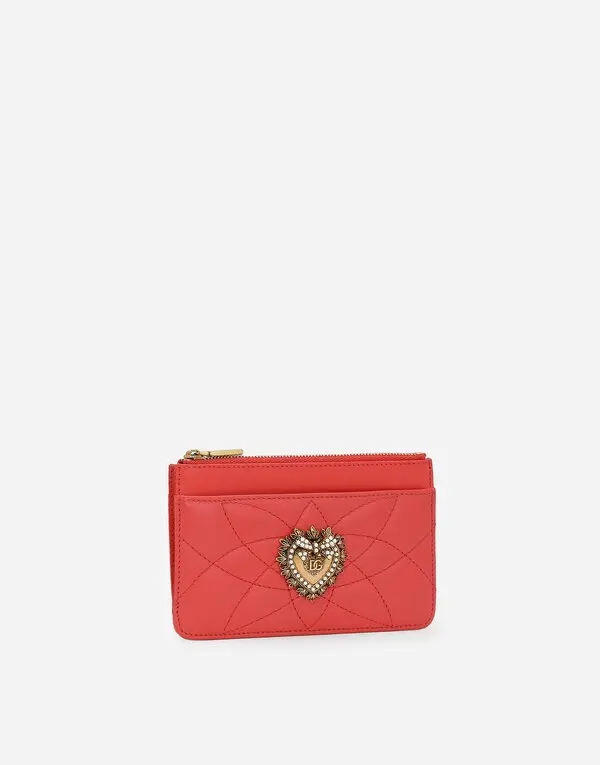 Dolce & Gabbana Medium Devotion Card Holder Wallets And Small Leather Goods Leather - Orange