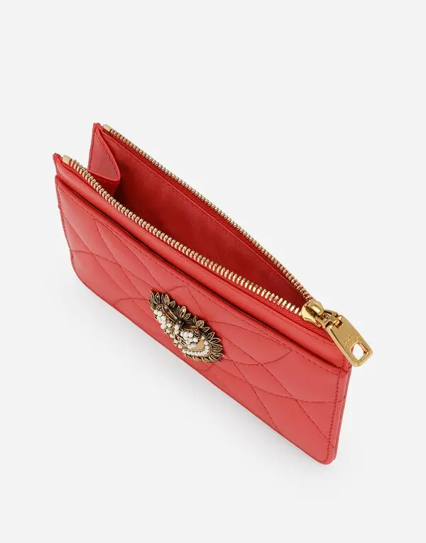 Dolce & Gabbana Medium Devotion Card Holder Wallets And Small Leather Goods Leather - Orange
