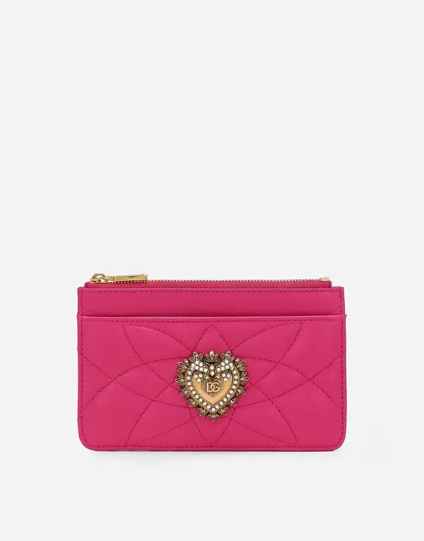 Dolce & Gabbana Medium Devotion Card Holder Wallets And Small Leather Goods Leather - Pink