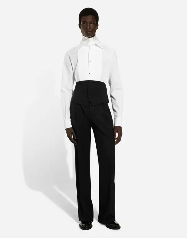 Dolce & Gabbana Tuxedo Shirt With Vest Bottom Section Shirts Multi-colored
