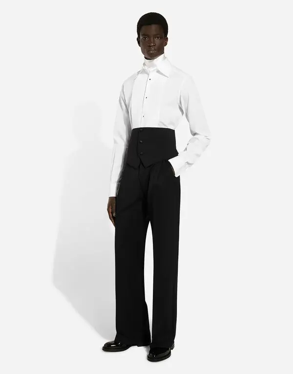 Dolce & Gabbana Tuxedo Shirt With Vest Bottom Section Shirts Multi-colored