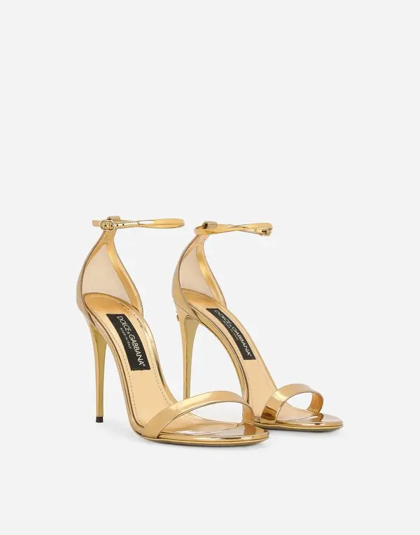 Dolce & Gabbana Mirrored-effect Calfskin Sandals