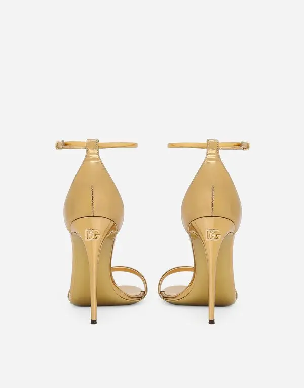 Dolce & Gabbana Mirrored-effect Calfskin Sandals